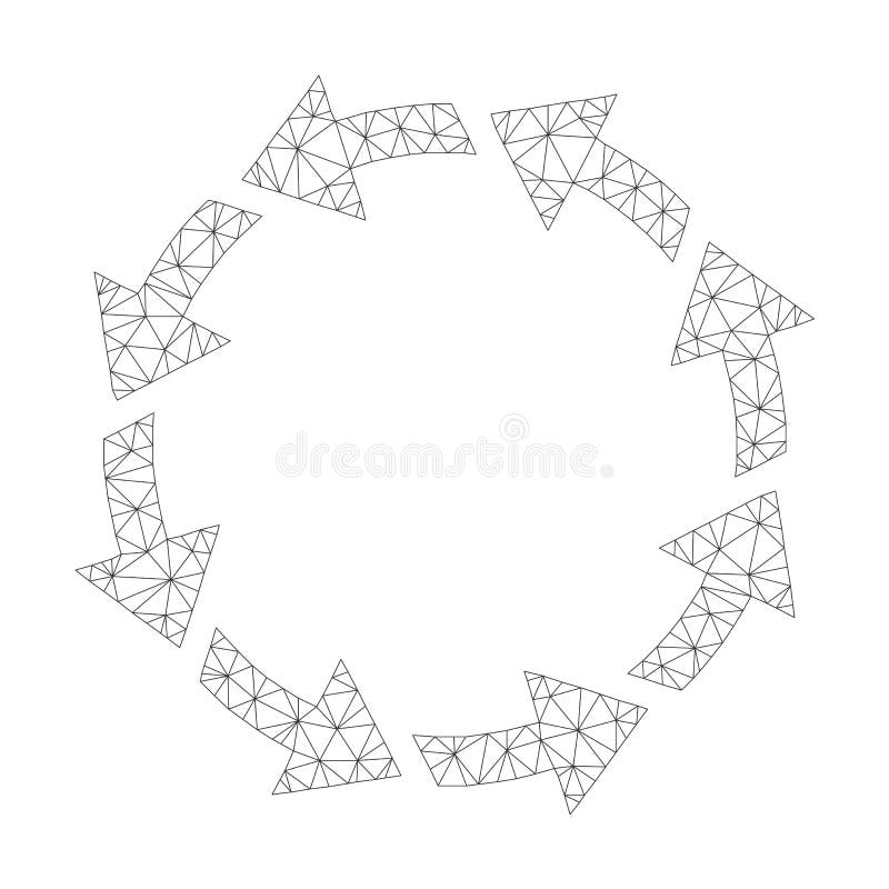 Mesh Vector Rotate Ccw Icon Stock Vector - Illustration of network ...