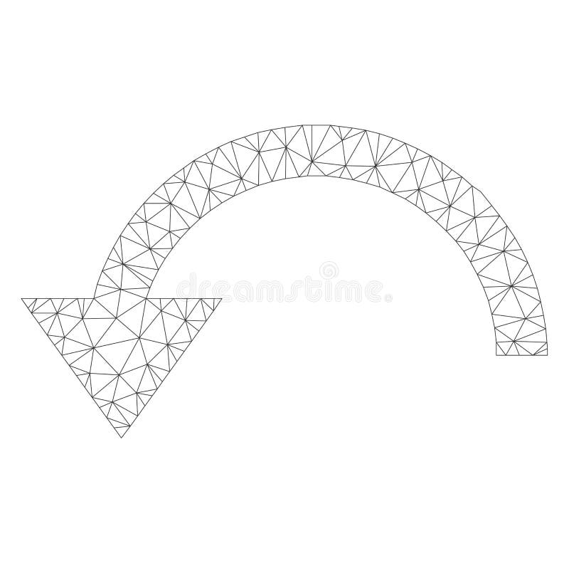 Mesh Vector Rotate Ccw Icon Stock Vector - Illustration of contour ...