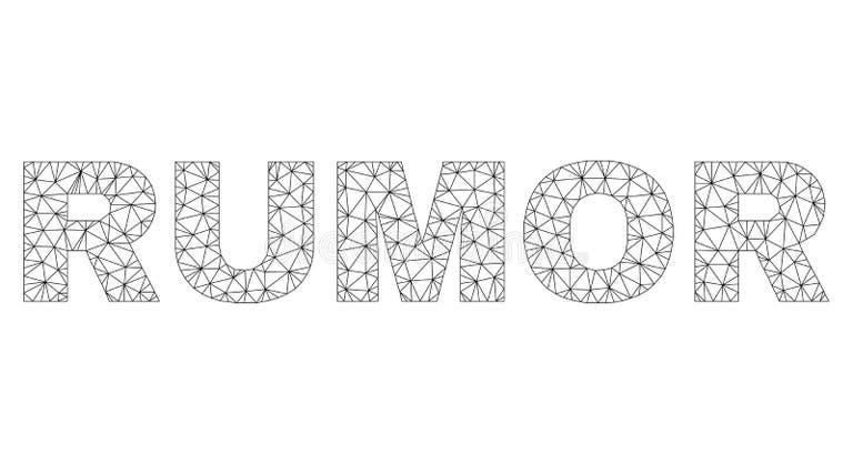 Polygonal Network RUMOR Text Caption Stock Vector - Illustration of ...