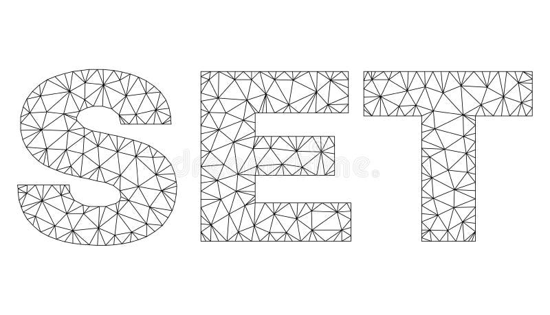 Polygonal 2D SET Text Tag stock vector. Illustration of flat - 148763868