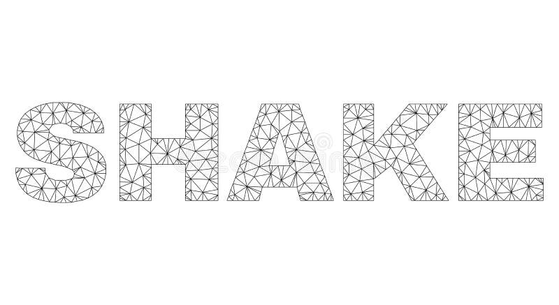 Polygonal Mesh SHAKE Text Tag Stock Vector - Illustration of combined ...