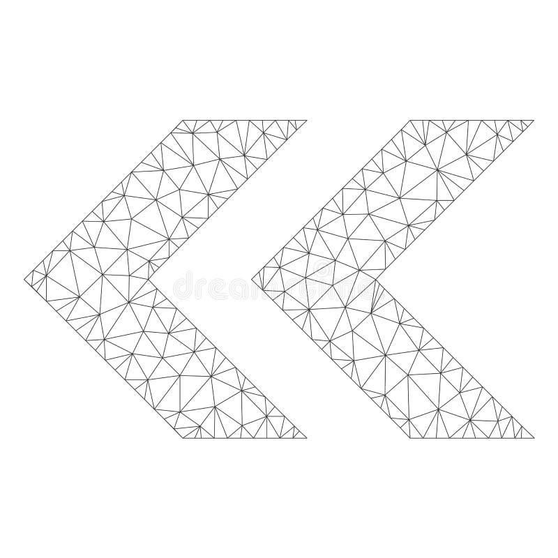 Mesh Vector Shift Left Icon Ilustración del Vector - Ilustración de ...