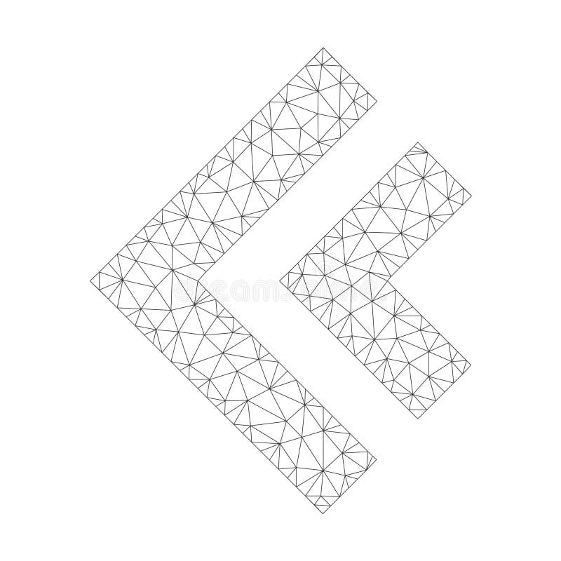 Mesh Vector Shift Left Icon Stock Vector - Illustration of abstract ...