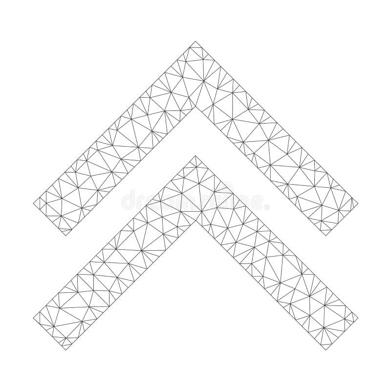 Mesh Vector Shift Up Icon stock vector. Illustration of network - 134959348