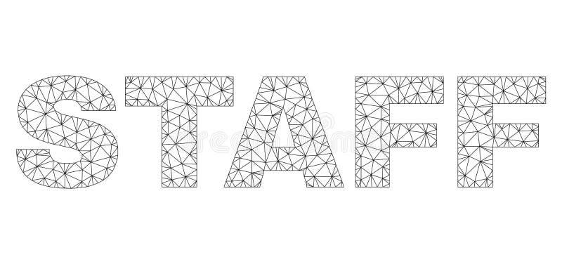 Polygonal Mesh STAFF Text Caption Stock Vector - Illustration of crew ...