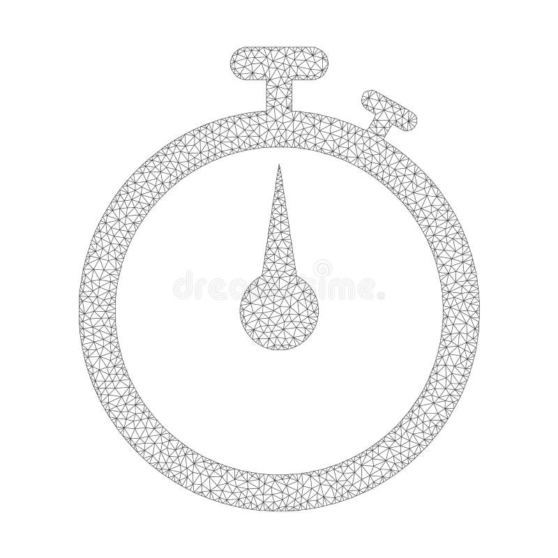 Mesh Vector Stopwatch Icon stock vector. Illustration of abstraction ...