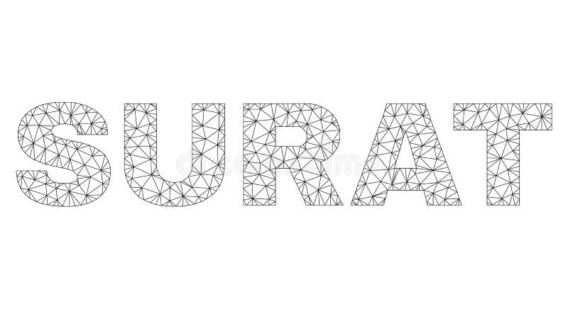 Polygonal 2D SURAT Text Label Stock Vector - Illustration of label ...