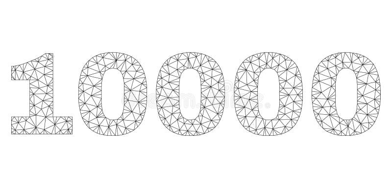 Polygonal Wire Frame 10000 Text Tag Stock Vector - Illustration of ...