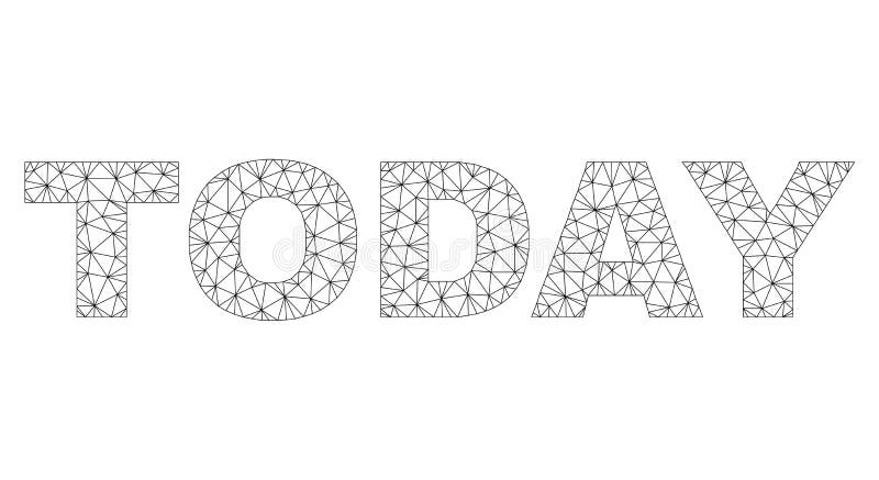 Polygonal 2D TODAY Text Tag Stock Vector - Illustration of network ...