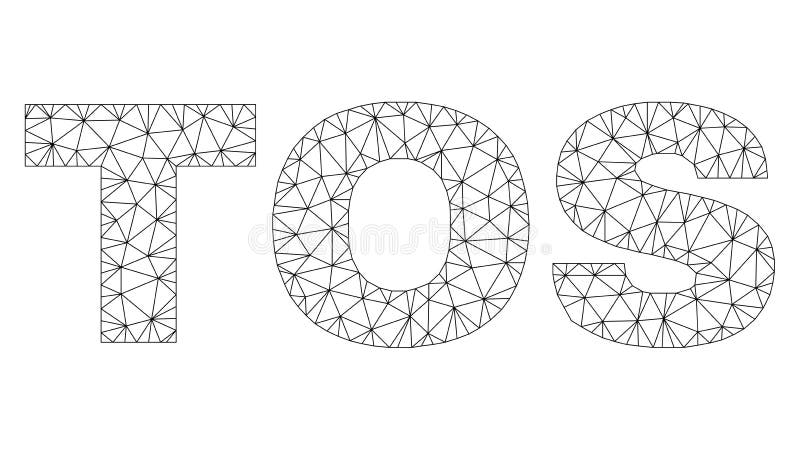 Polygonal 2D TOS Text Caption Stock Vector - Illustration of caption ...