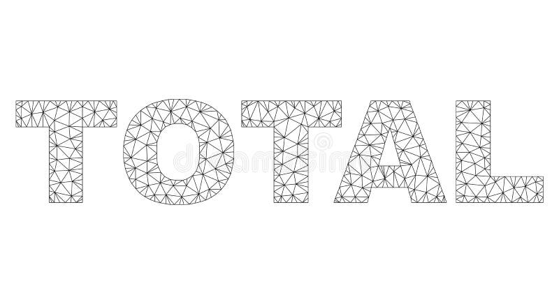 Polygonal Network TOTAL Text Label Stock Vector - Illustration of ...
