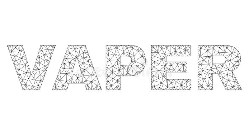 Polygonal Carcass VAPER Text Label Stock Vector - Illustration of flat ...