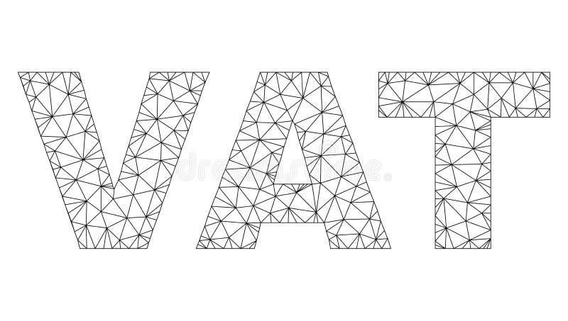 Polygonal 2D VAT Text Tag stock vector. Illustration of combined ...