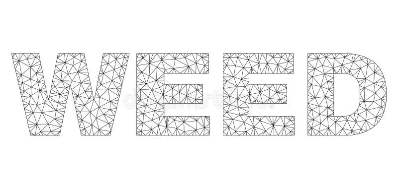 Polygonal Wire Frame WEED Text Caption Stock Vector - Illustration of ...