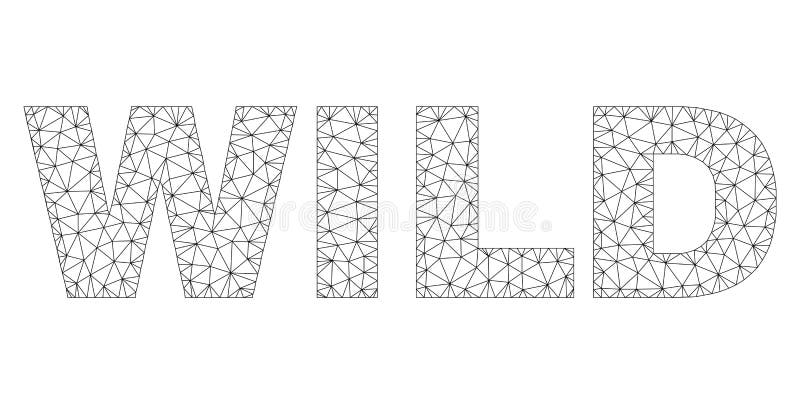Polygonal Network WILD Text Tag Stock Vector - Illustration of ...