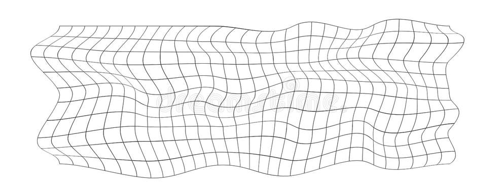 Mesh Warp Texture. Distorted Grid. Rectangle Net with Deformation ...