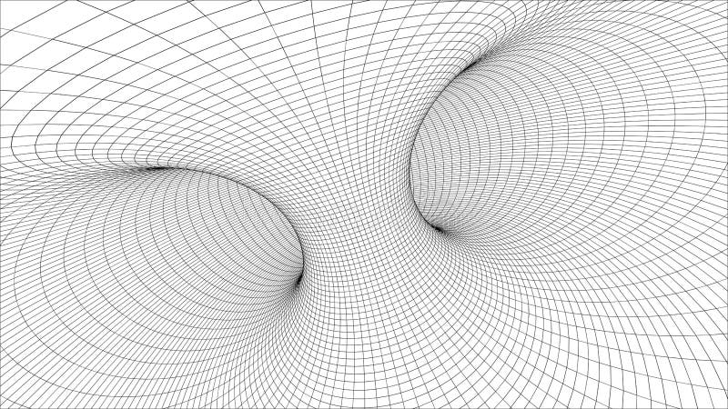 Mesh Wormhole Model Representing Fabric of Space and Time. Stock Vector ...