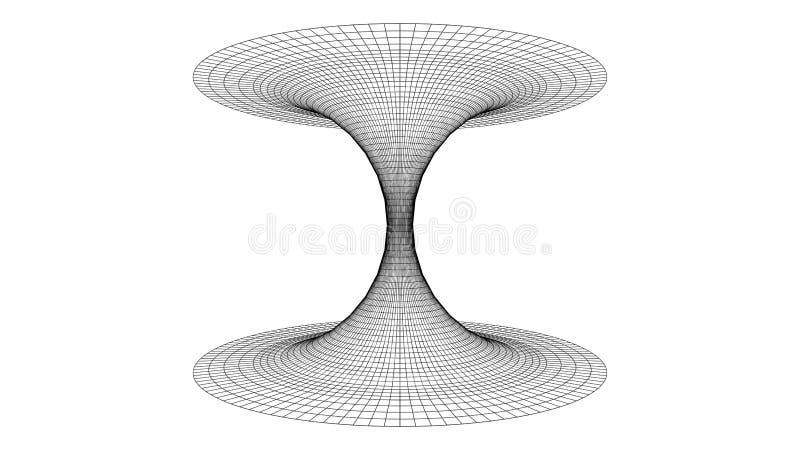 Mesh Wormhole Model Representing Fabric of Space and Time. Stock Vector ...