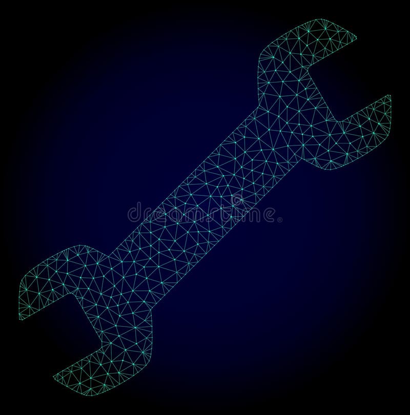 Wrench Polygonal Frame Vector Mesh Illustration Stock Vector ...