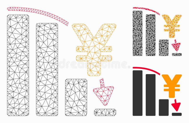 Yen Epic Fail Chart Vector Mesh Wire Frame Model and Triangle Mosaic ... Yen Epic Fail Chart Vector Mesh Wire Frame Model and Triangle Mosaic ...
