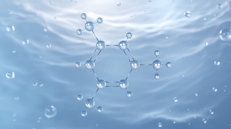 Mesitylene Molecular Structure, 3d Model 1,3,5-trimethylbenzene ...