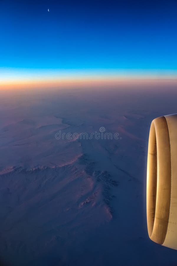 View of Horizon from the Plane Stock Image - Image of zpeace, alone ...