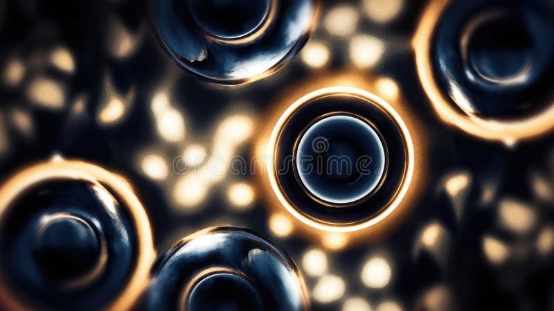 A Mesmerizing Abstract Arrangement of Glowing Circular Objects in a ...