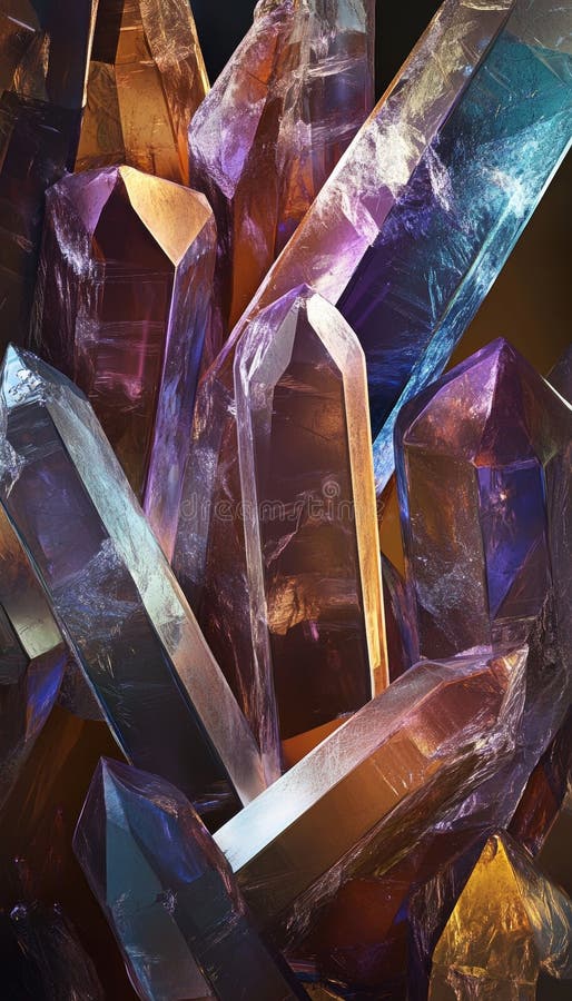 Mesmerizing Abstract Art of Shimmering Crystals a Vibrant Display of ...