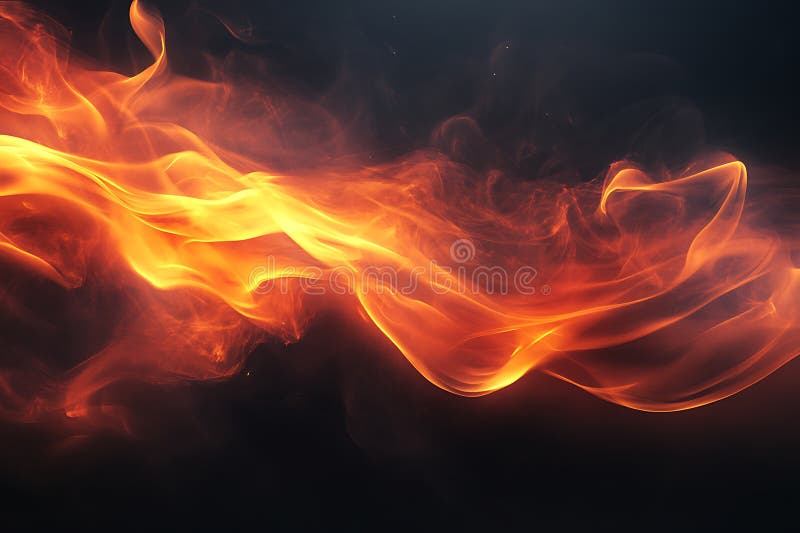 Abstract Fiery Orange and Red Smoke Wave Background Design Stock Photo ...