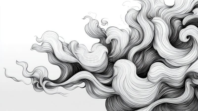 Mesmerizing Abstract Artwork Featuring Intertwined Wave Lines and ...