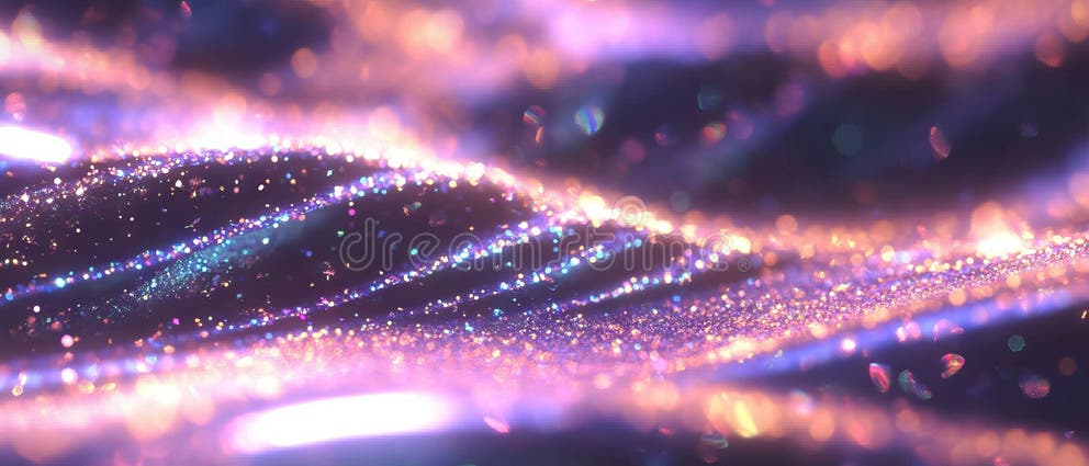 Mesmerizing Abstract Background of 3D Sound Waves with Glitter Particles and Reflections Stock ...