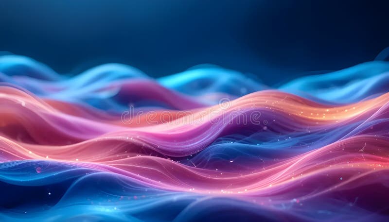 Flowing Harmony: Abstract Wave Band Background Stock Illustration ...