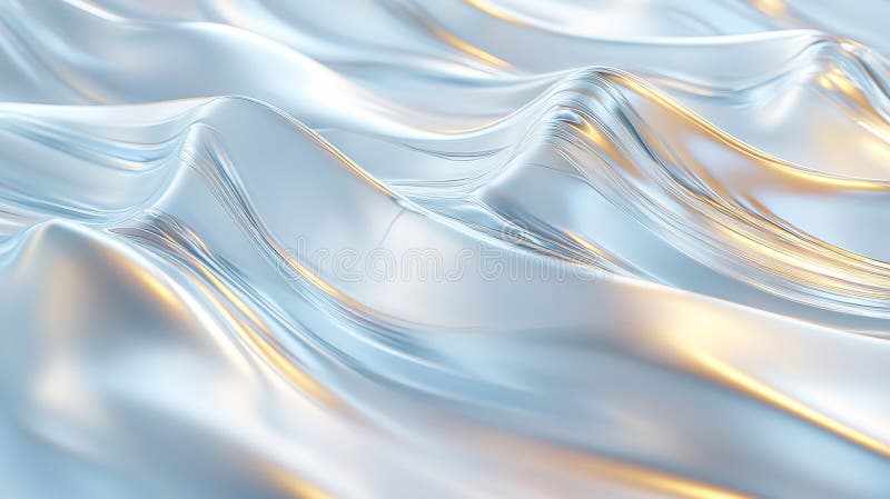 Mesmerizing Abstract Background with Flowing Metallic Silver Liquid ...