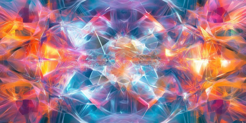 A Mesmerizing Abstract Background with Intricate Refractions of ...