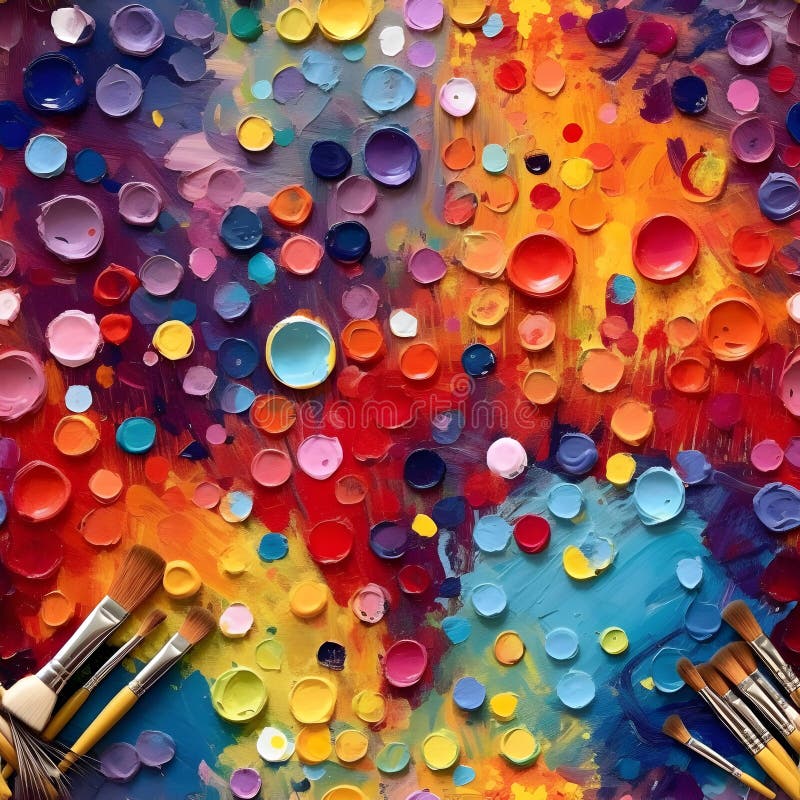 Abstract Background is the Result of Painted Brushstrokes that Evoke ...