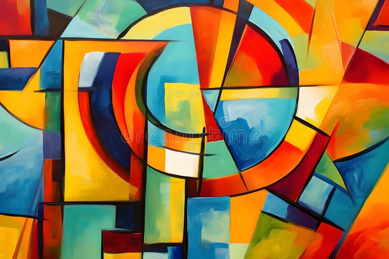 Abstract Background is the Result of Painted Brushstrokes that Evoke ...