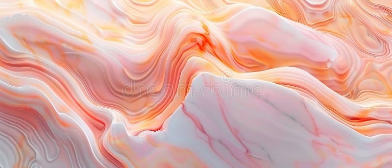 Abstract Liquid Marble Texture in Peach, White, and Coral Stock ...