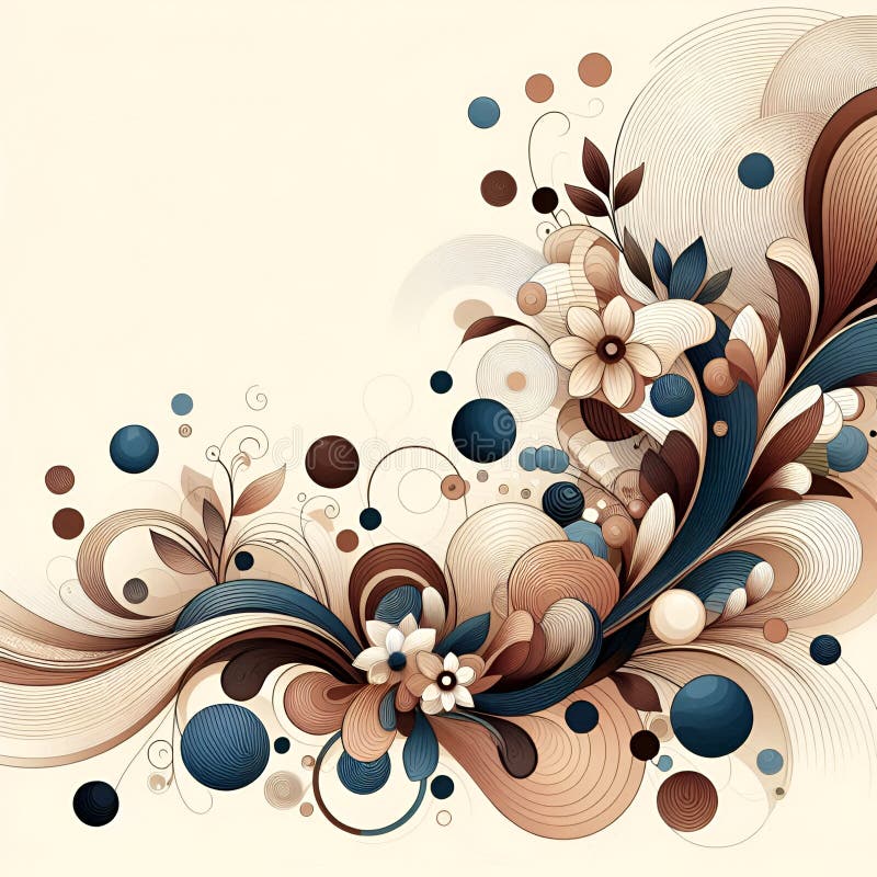 Wave of Blossoms: Abstract Floral Fusion, Generative AI. Stock Image ...