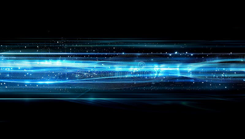 A Mesmerizing Abstract Blue Background Showcases Glowing Digital ...