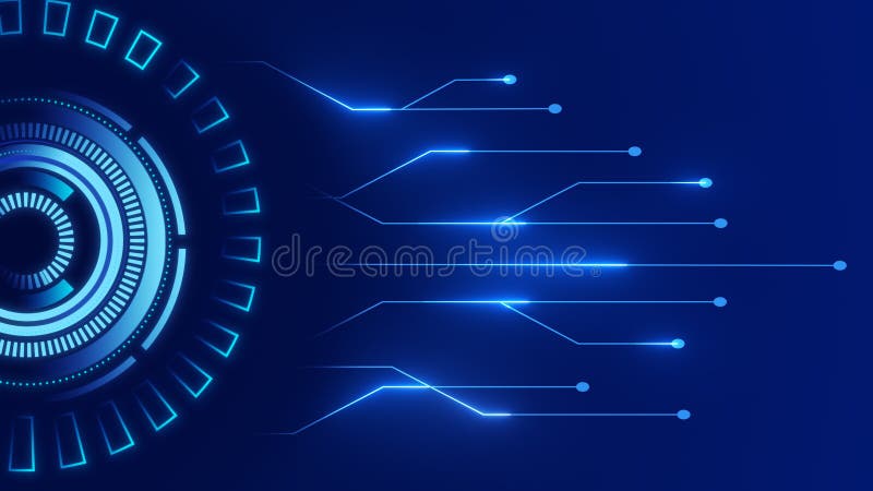 Future Technology Blue Cyber Security Concept Stock Illustration ...