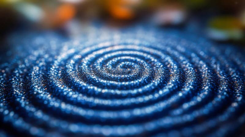 A Mesmerizing Abstract Close-up of a Spiral Pattern in Shimmering Blue ...