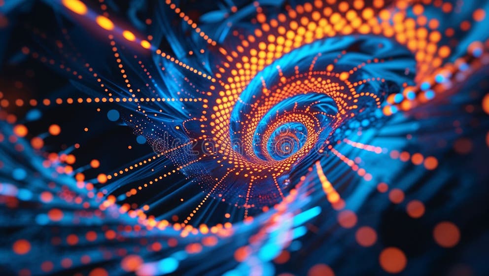 Mesmerizing Vertical Abstract Spiral Design with Expanding Pattern ...