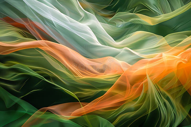 A Mesmerizing Abstract Digital Artwork Featuring Fluid, Silk-like Waves Stock Photo - Image of ...
