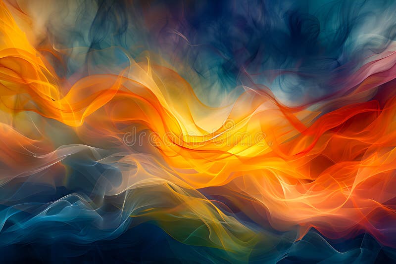 A Mesmerizing Abstract Digital Artwork Featuring Fluid, Silk-like Waves Stock Photo - Image of ...