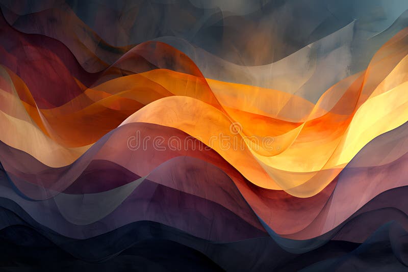 A Mesmerizing Abstract Digital Artwork Featuring Fluid, Silk-like Waves Stock Photo - Image of ...