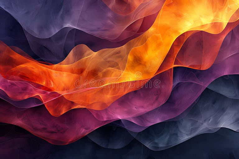 A Mesmerizing Abstract Digital Artwork Featuring Fluid, Silk-like Waves Stock Photo - Image of ...