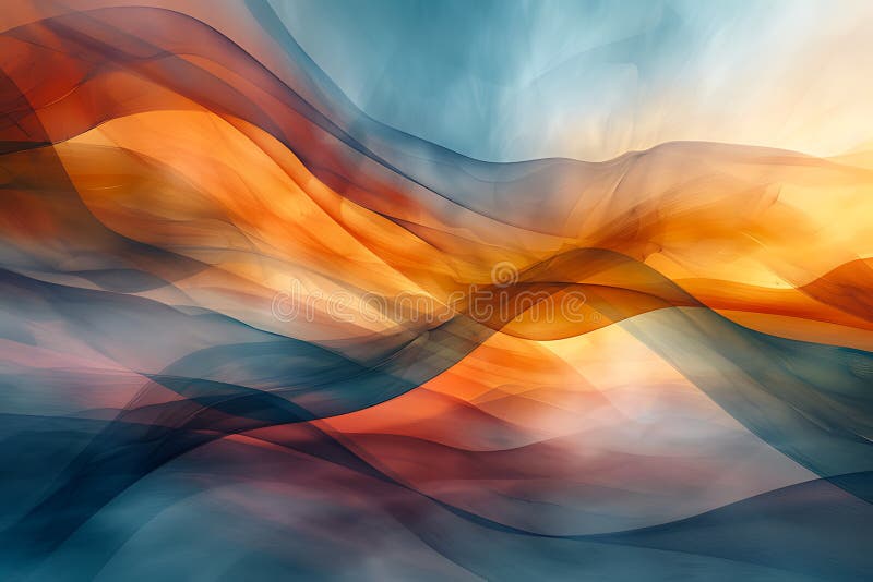 A Mesmerizing Abstract Digital Artwork Featuring Fluid, Silk-like Waves Stock Image - Image of ...