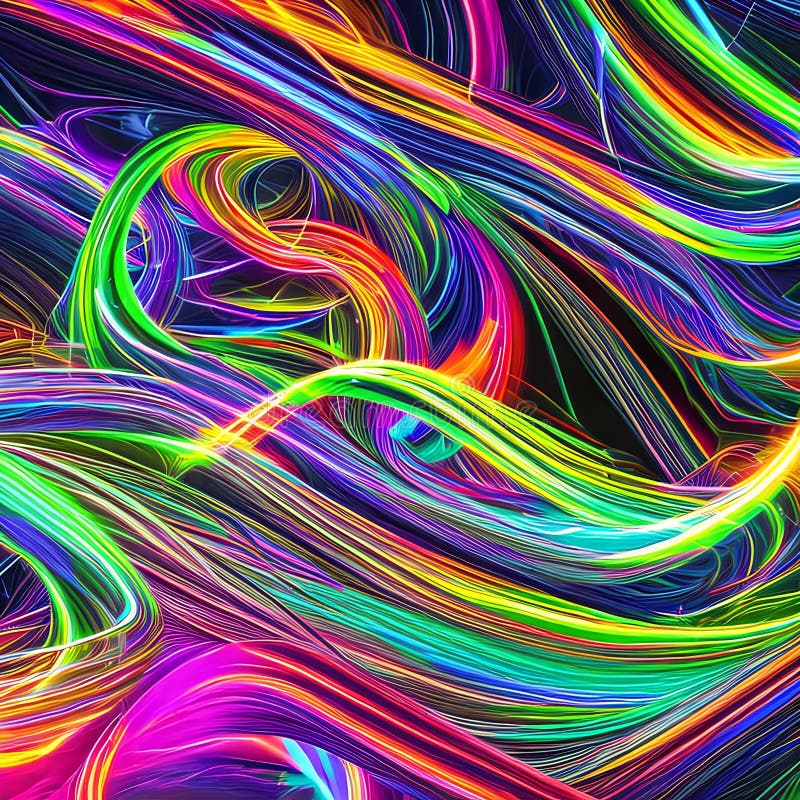 A Mesmerizing Abstract Digital Texture with Vibrant Neon Colors ...