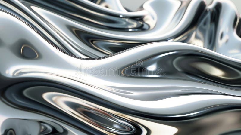 Abstract Liquid Metal Texture, Generative AI Stock Image - Image of ...
