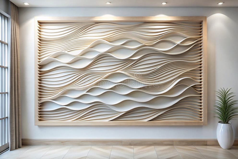 Mesmerizing Abstract Laser Cut Wall Decor with Flowing Wave Patterns ...